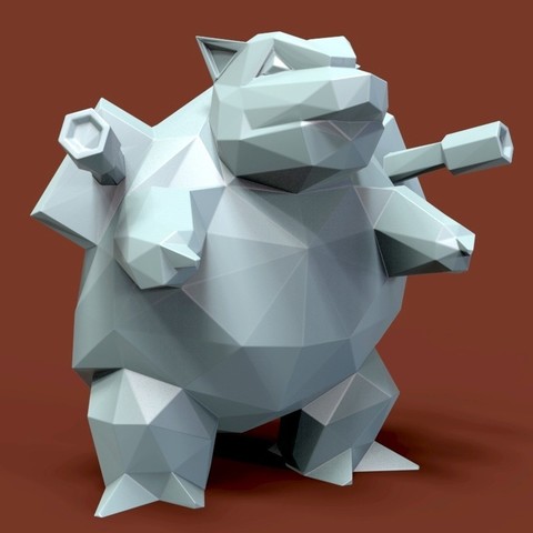 Download STL file Pokemon Blastoise low poly • Design to 3D print ・ Cults